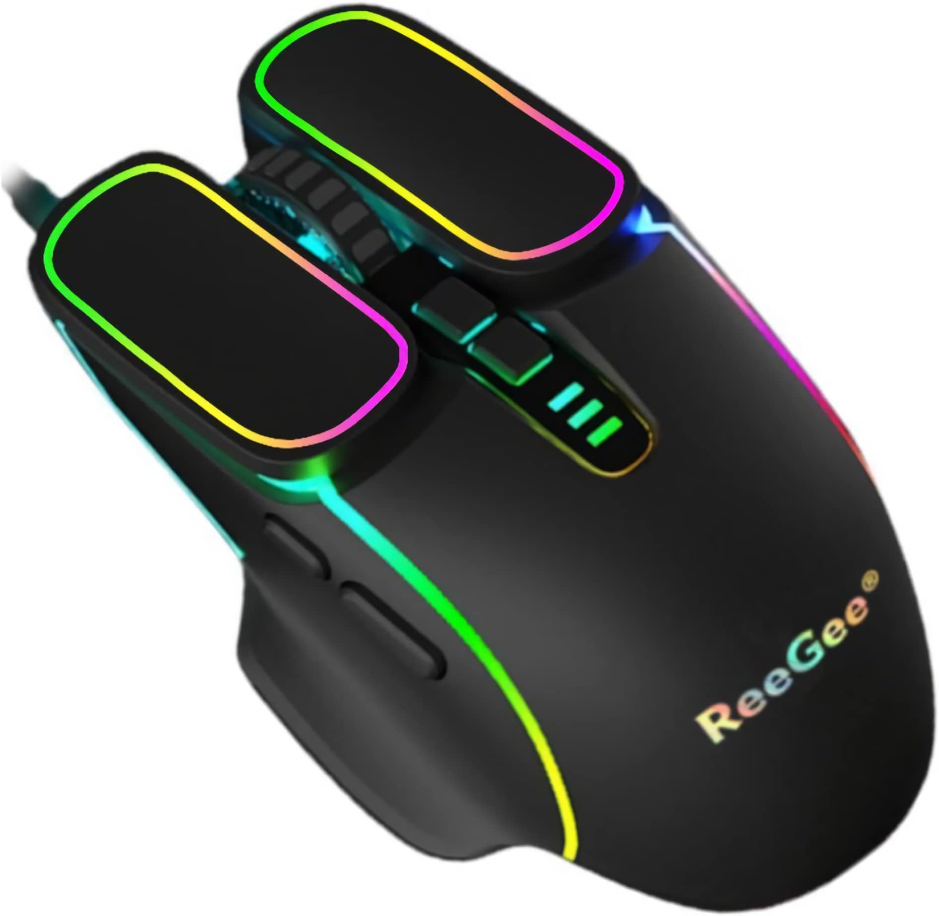 Amazon.com: ReeGee M65 Gaming Mouse Wired RGB LED Breathing Lights,7200 ...