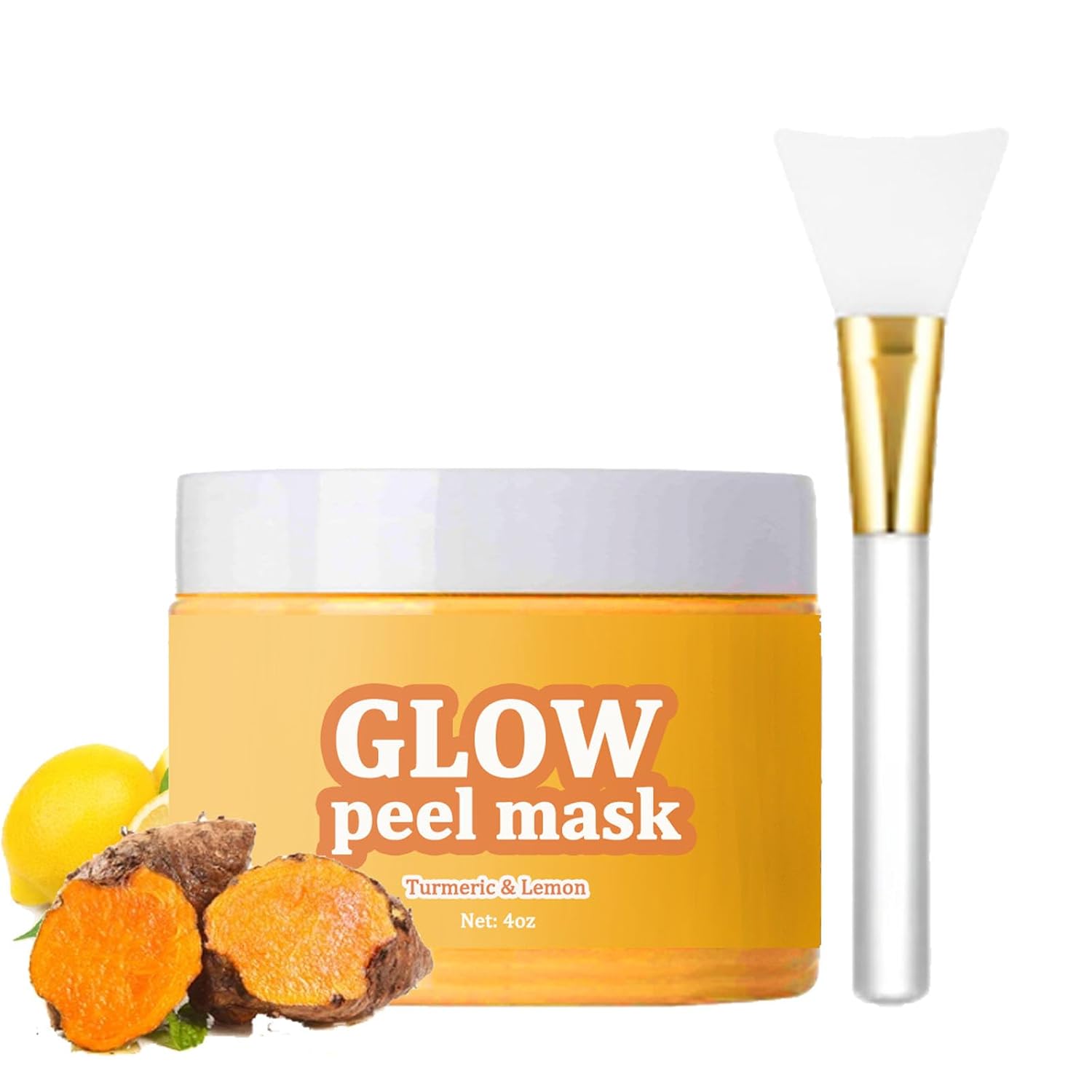 Amazon.com : Glow Peel Mask, Turmeric Lemon Overnight Wrapping Peel Off ...