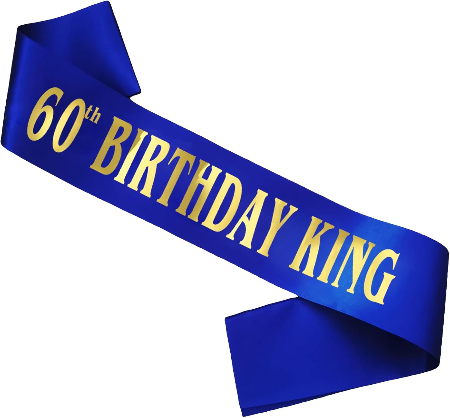 Amazon.com: Novaflare 60th Birthday King Sash for Men, Royal Blue ...