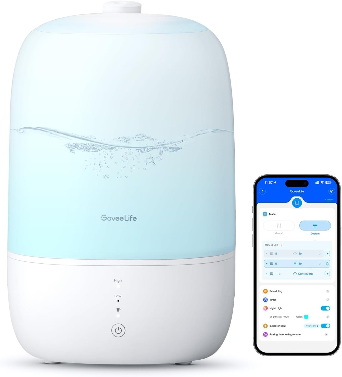 Amazon.com: Pharata Humidifiers for Bedroom, 4.0L Humidifier with ...