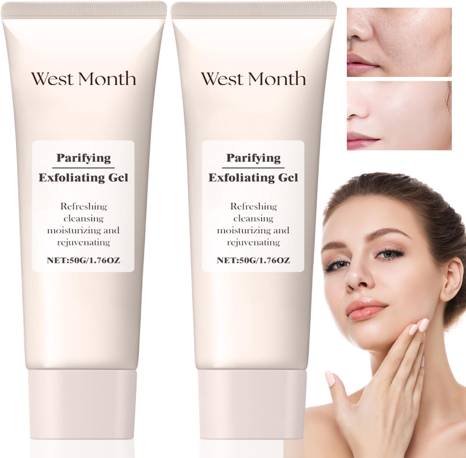 Amazon.com: Purifying Exfoliating Gel, Face and Body Exfoliating Scrub ...