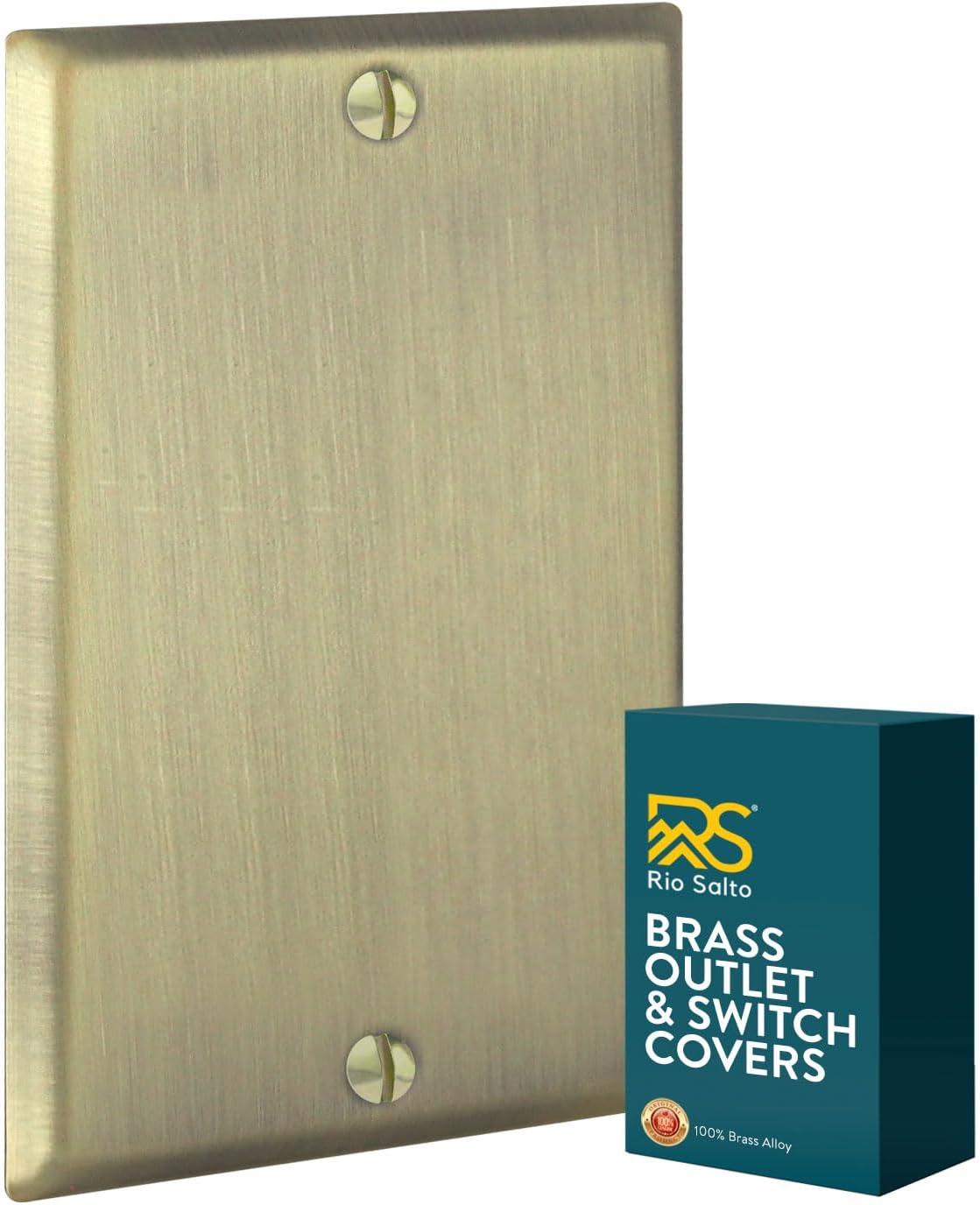 Rio Salto BRASS Antique Metal Gold Blank Wall Plate STANDARD SIZE Blank ...