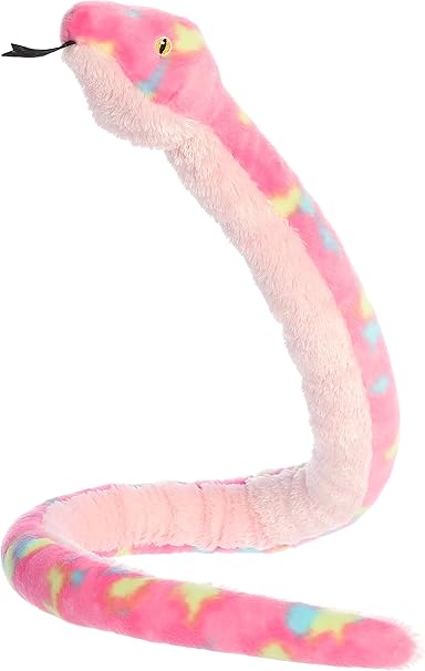 Amazon.com: Aurora® Playful Snake Colorful Bubblegum Snake Stuffed ...
