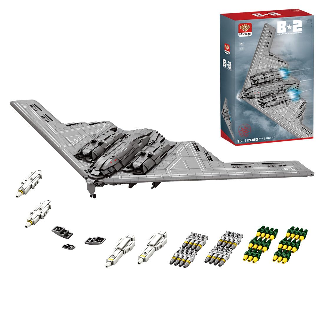 ClearEdge B2 Spirit Stealth Bomber Building Blocks 1:70 Military ...