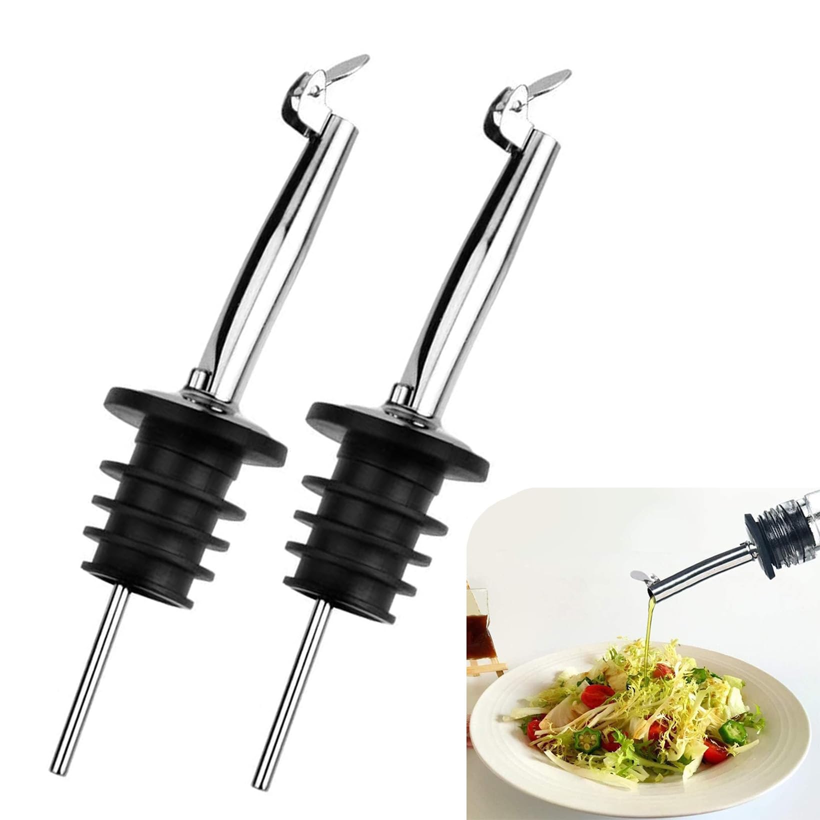 Amazon.com: 2 Pack Oil Spout with Flip Top, Olive Oil Dispenser Spout ...