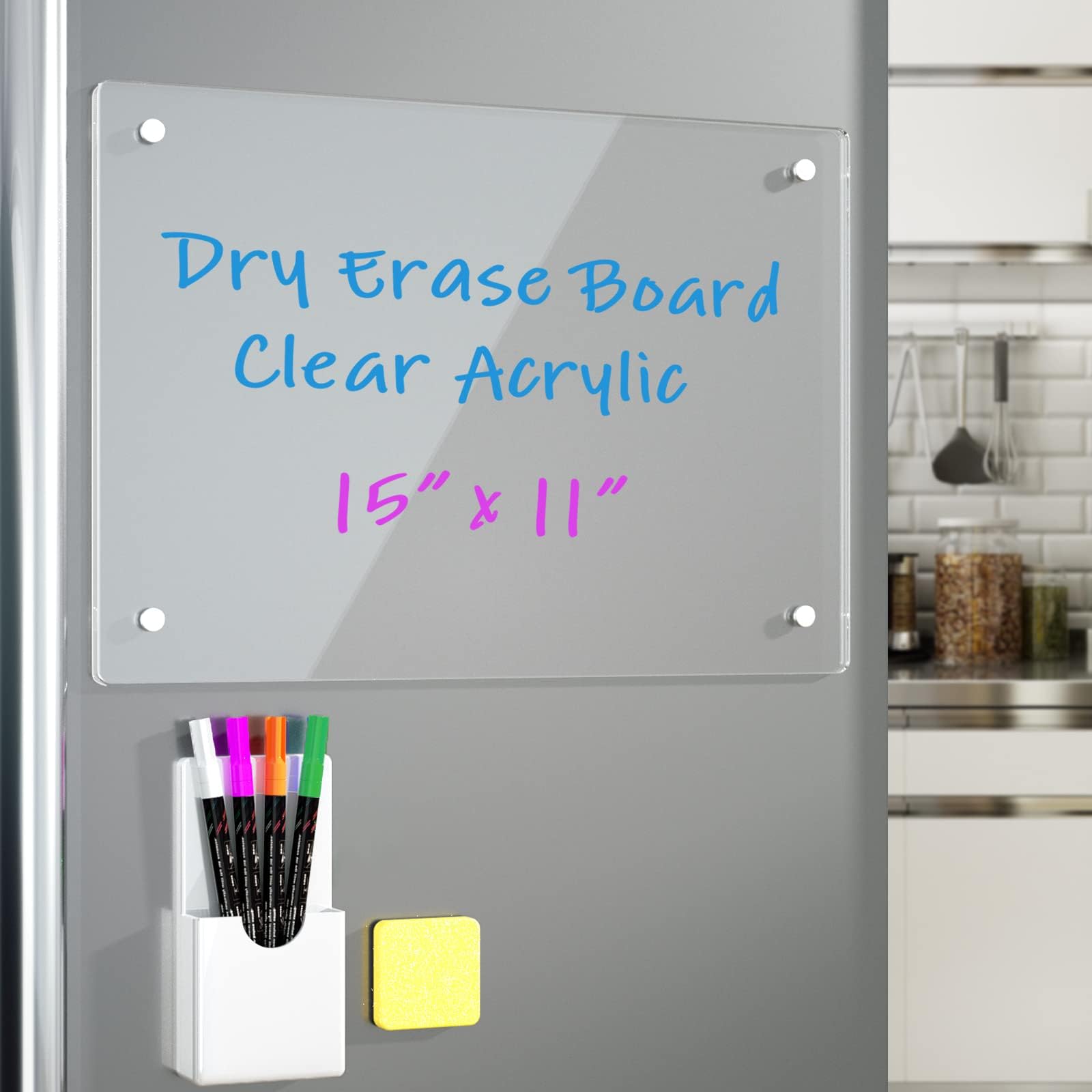 Amazon.com : Clear Acrylic Dry-Erase Board 24x16 | Transparent Wall ...
