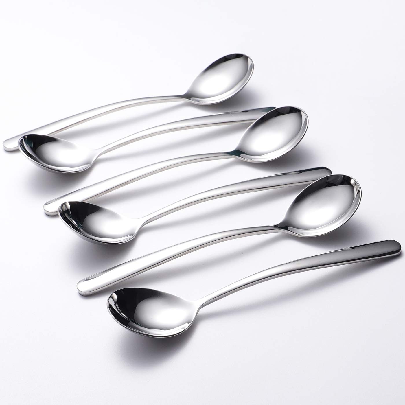 Amazon.com: Soup Spoons 6-Pack 18/10 Stainless Steel Big, Large and ...