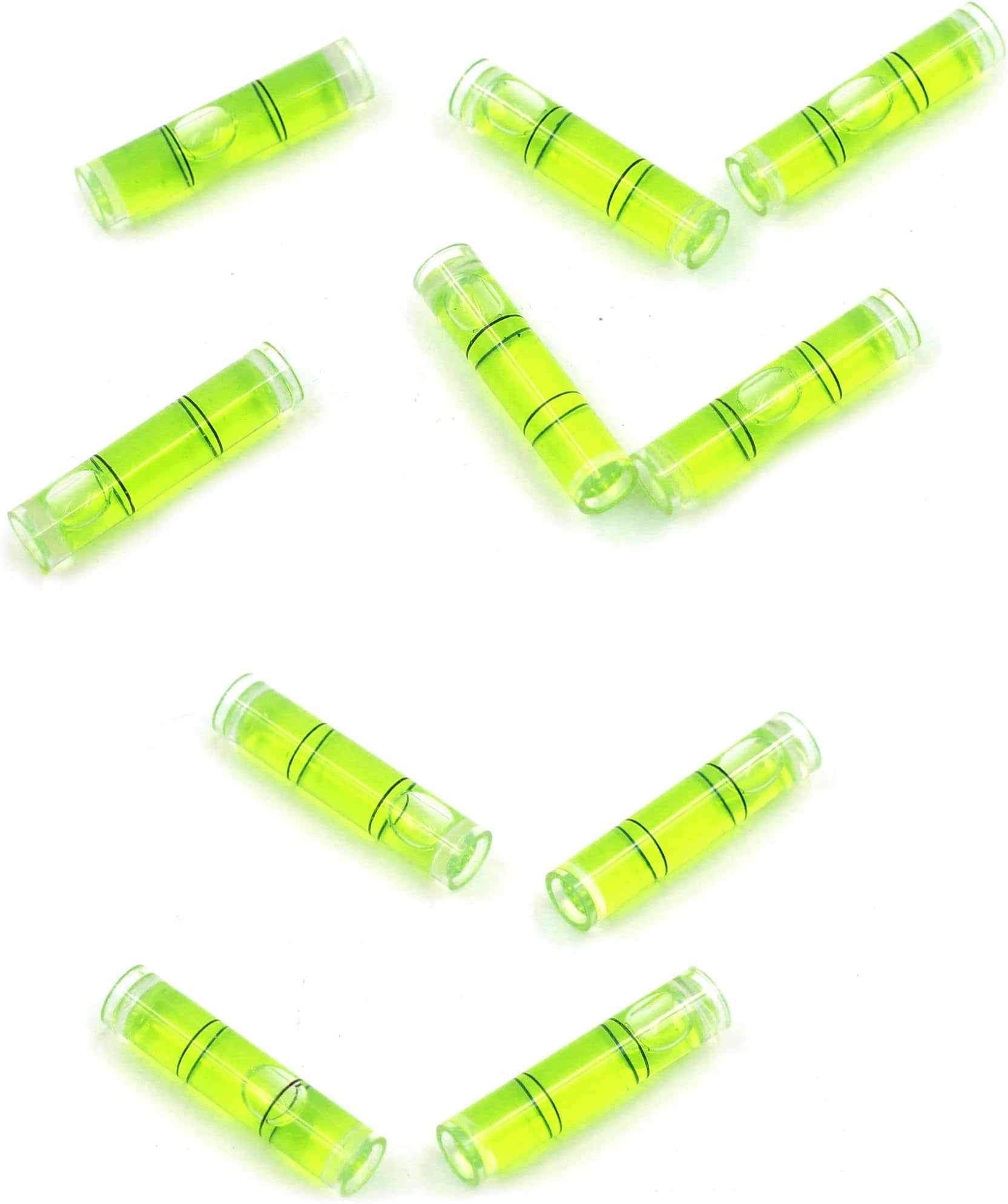 Chiloskit 10 Pcs Small Bubble Level, Cylindrical Plastic Bubble Spirit ...