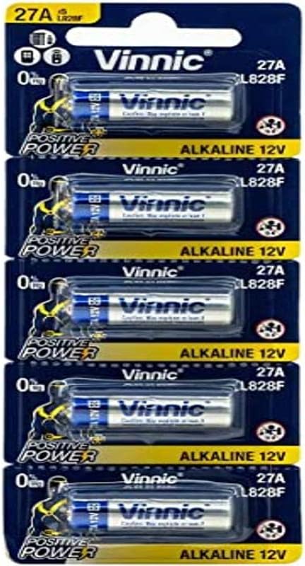 Vinnic Blister of 5 27A Alkaline 12V L828f L828f Batteries: Amazon.co ...