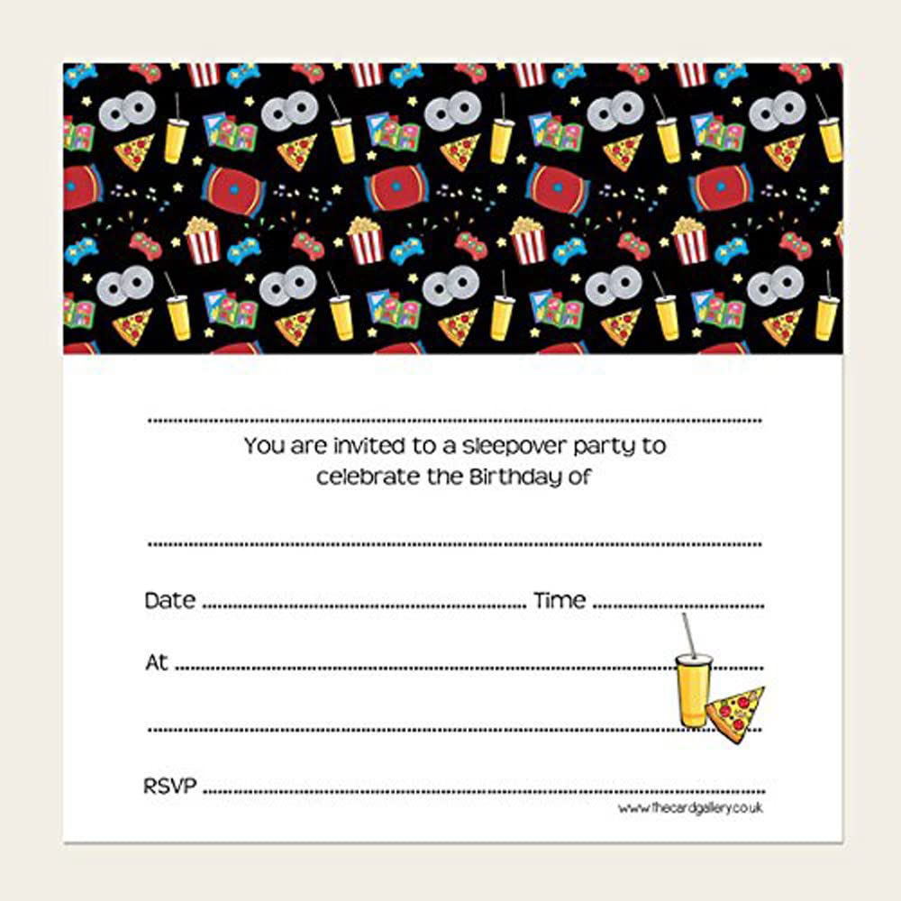 Dotty about Paper Children's Birthday Invitations - Boys Sleepover ...