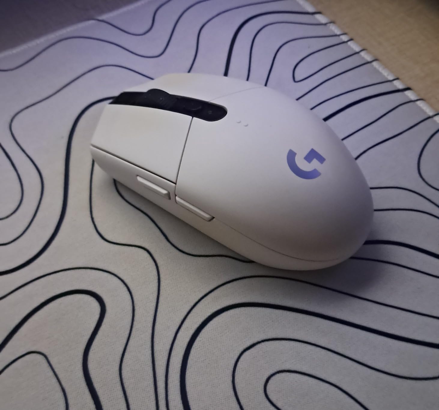 Siski Topographic Contour White Gaming Mouse Pad XL Geographic Map ...