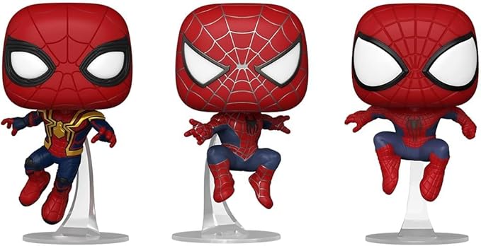 Funko Pop! Marvel: Spider-Man: No Way Home - 3 Pack Spider-Man, Amazon ...