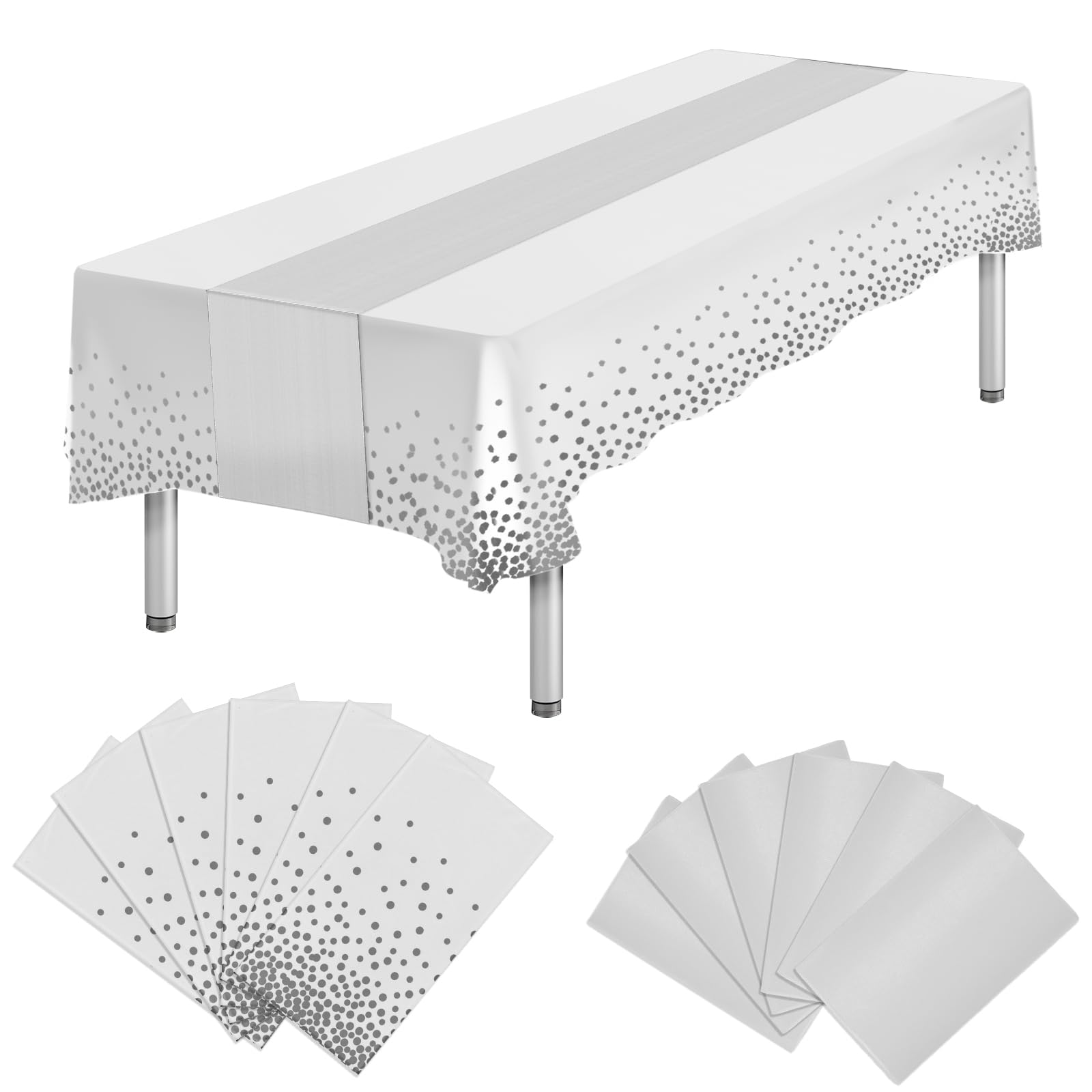 Amazon.com: 12 Packs Disposable White Table Cloth Tablecloth Rectangle ...