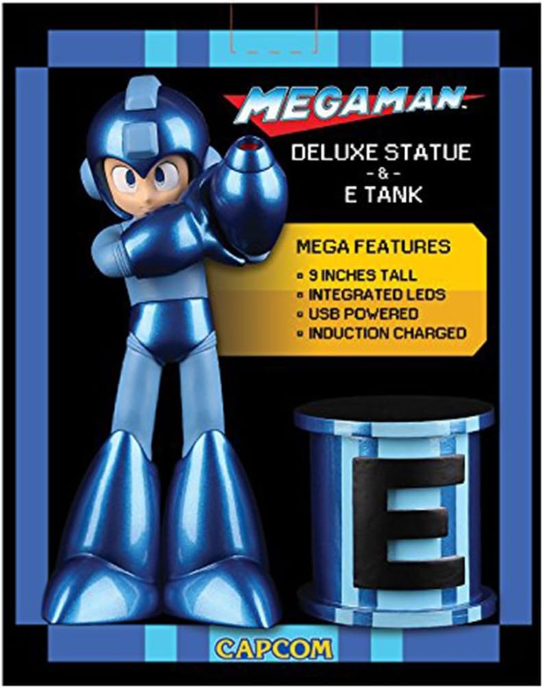 Mega Man Statue & E-Tank With Mega Man Legacy Collection Game ...
