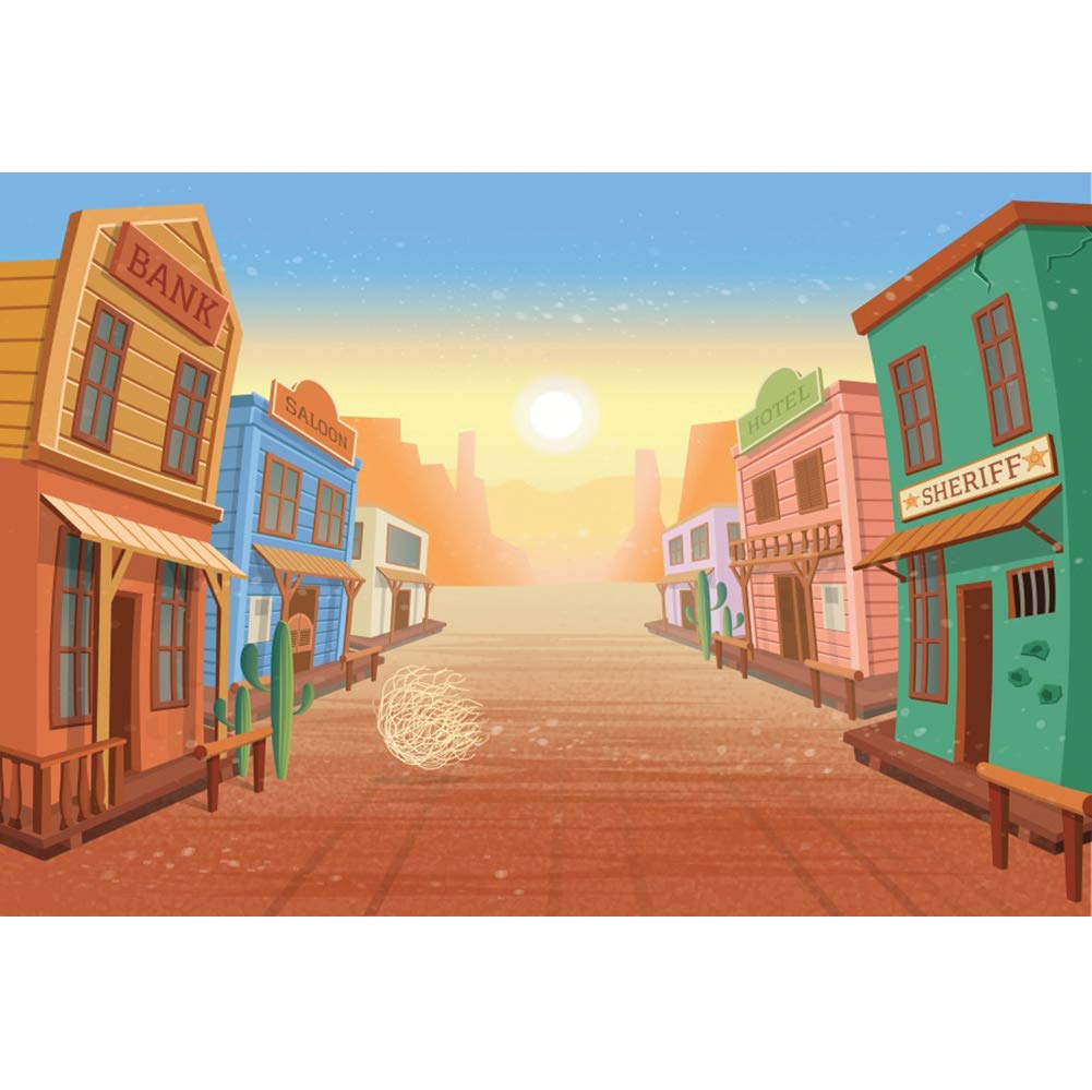 Old Western Town Cartoon
