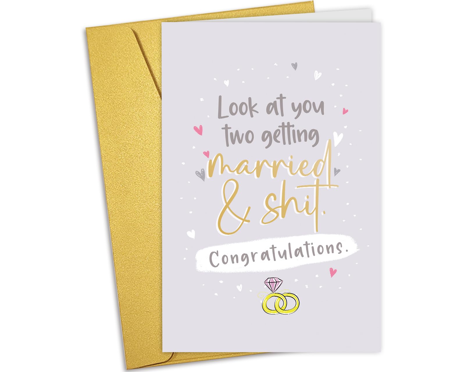 Amazon.com: Nchigedy Funny Marriage Congratulations Card, Rude ...