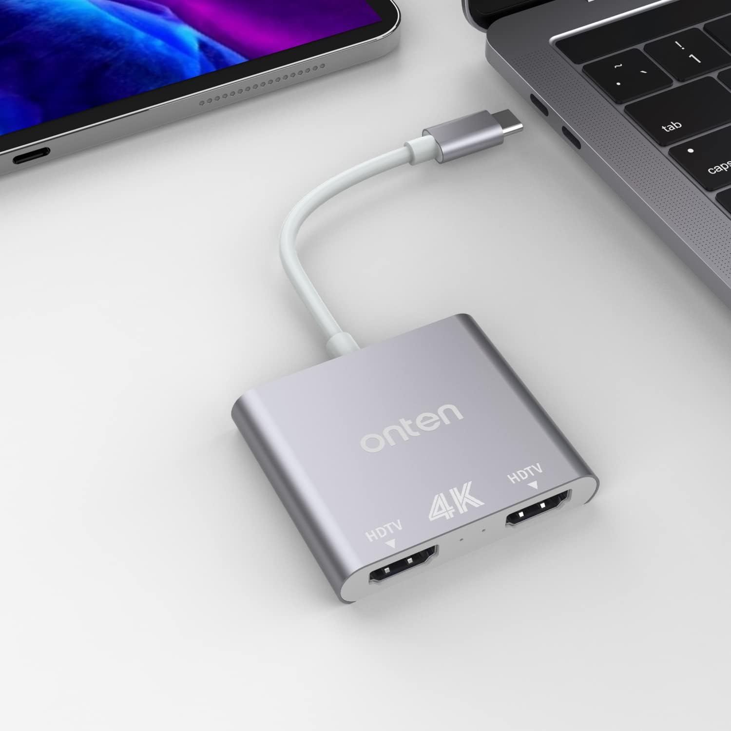 Amazon.com: ONTEN USB C to Dual HDMI adpater 4K@60HZ USB Type c to Dual ...