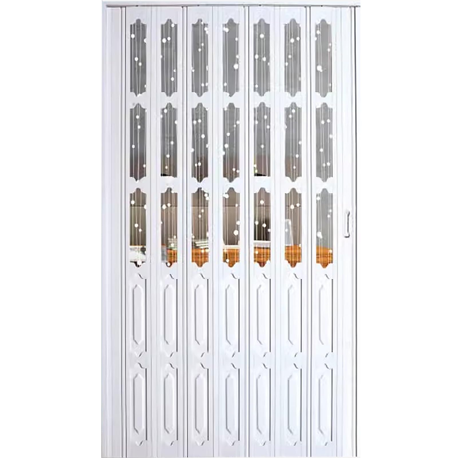 Plastic Folding Doors White PVC Folding Magnetic Accordion Door