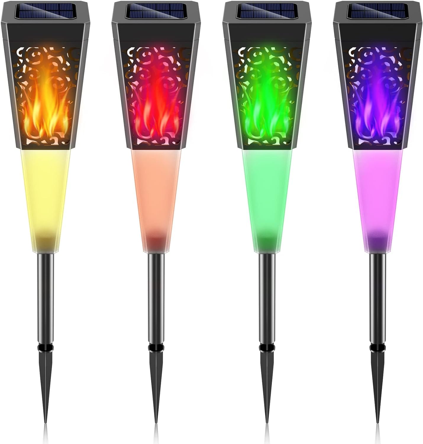 Snapklik.com : Solar Pathway Lights,4 Pack Solar Outdoor Lights ...