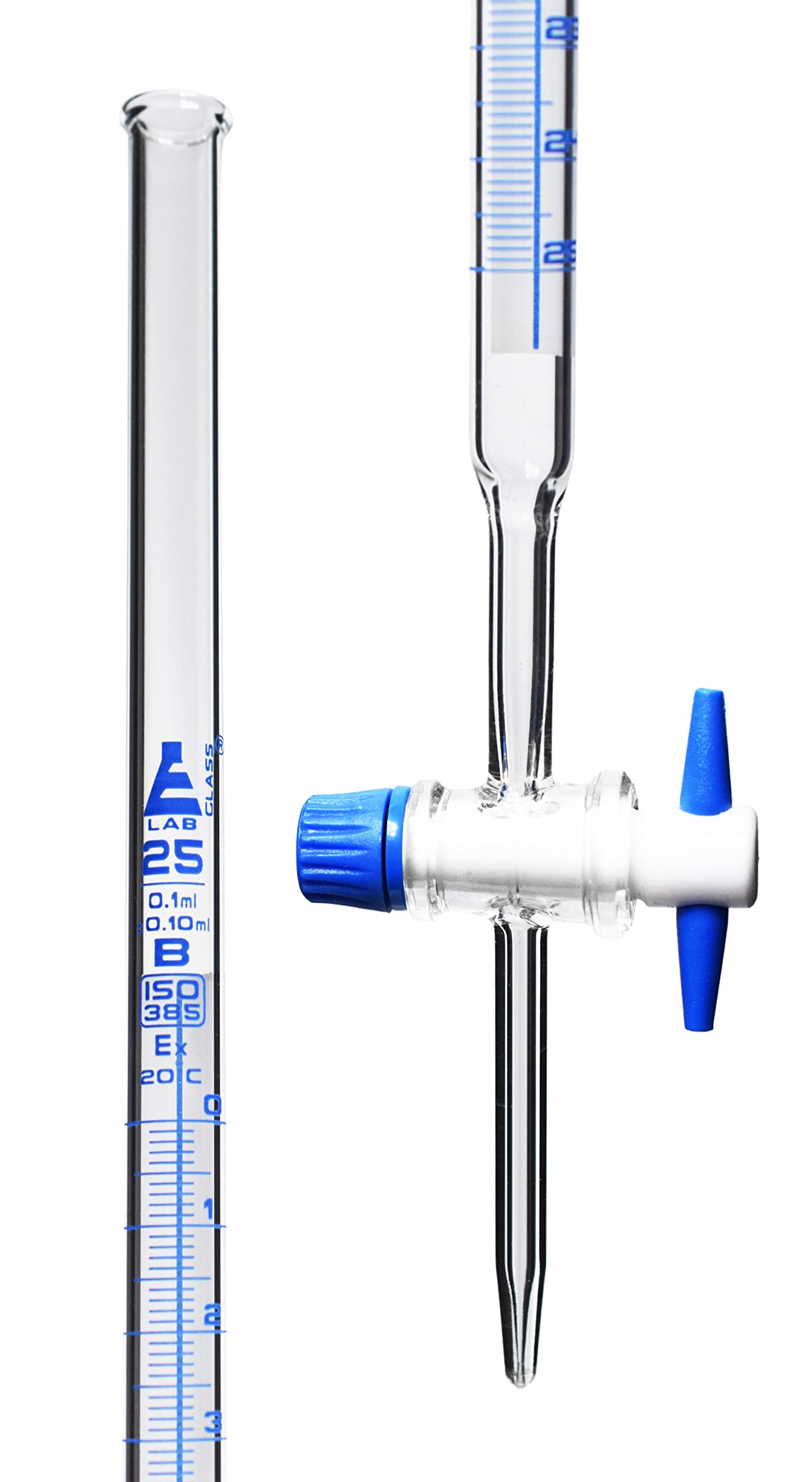 EISCO Lab Burette, 25mL - Schellbach Design for Accurate Miniscus ...