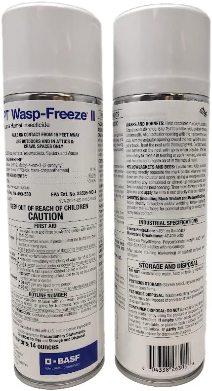 Amazon.com: BASF PT Wasp Freeze Pressurized Flea Insecticide, 14oz ...