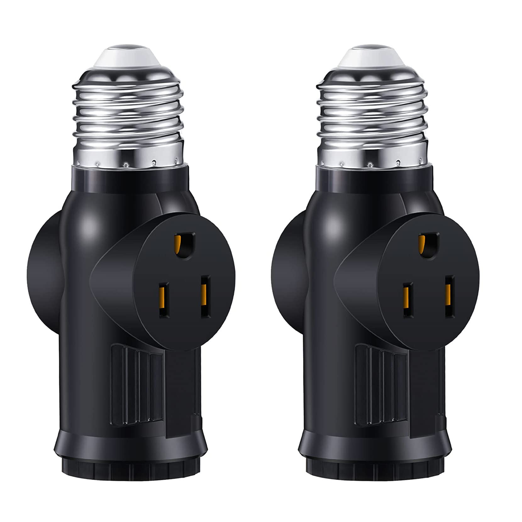 Snapklik.com : 2Pcs 3 Prong Light Socket To Plug Adapter, Polarized ...