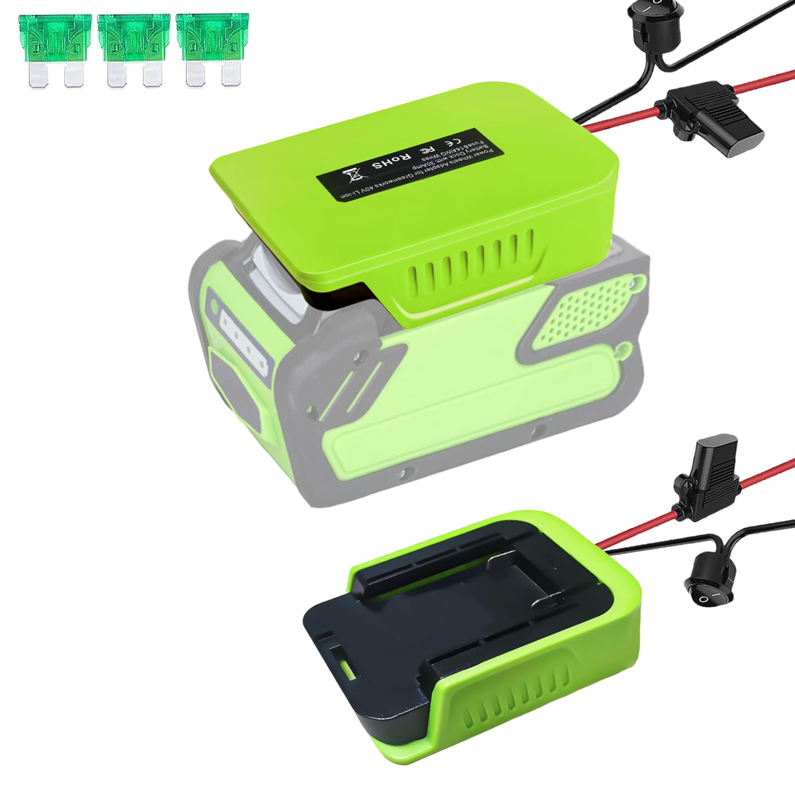Amazon.com: Power Wheel Adapter for Greenworks 40V Lithium-ion Battery ...