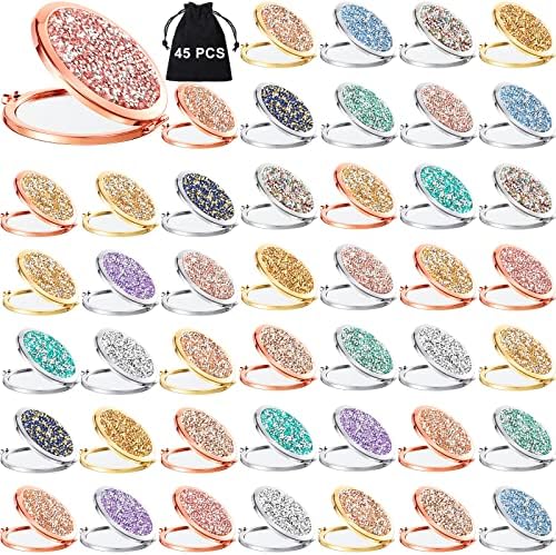 Amazon.com: 45 Pcs Small Compact Mirror Folding Pocket Makeup Mirror ...