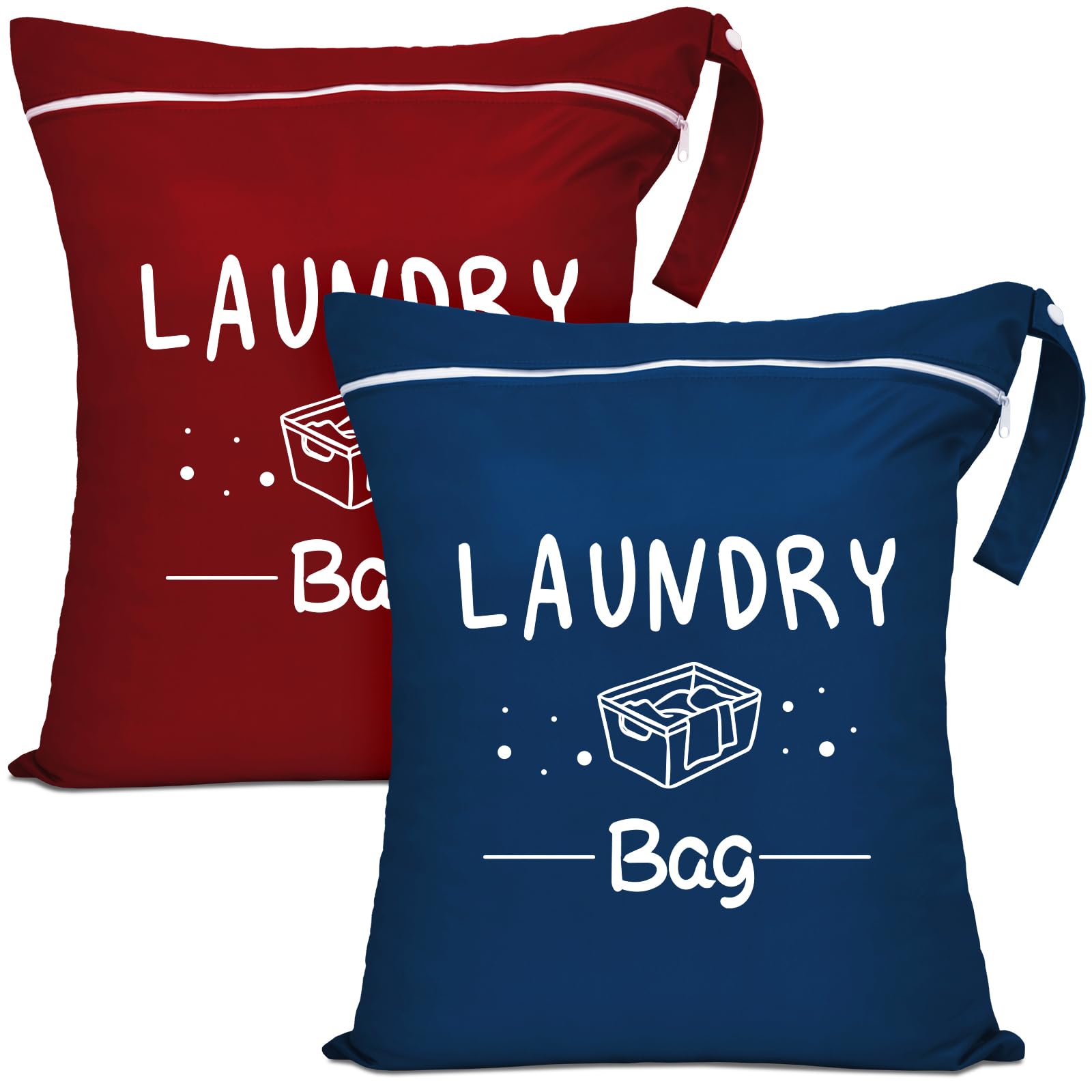 Amazon.com: 2 Pcs Large Travel Laundry Bag Waterproof Wet Dry Bag ...