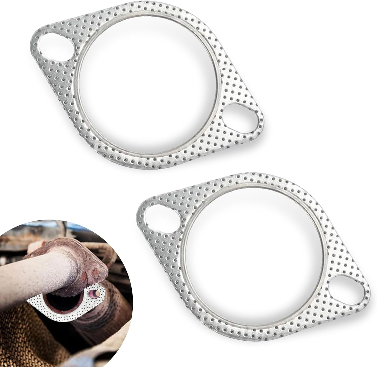 Amazon.com: waswale 2 PCS Car Exhaust Pipe Interface Gasket, 5.67" x 3. ...