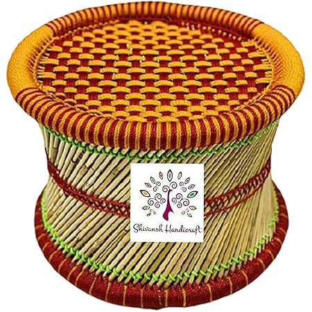Shivansh Handicraft Orange and Red Muddi and Mudda (Size -10 Inch ...
