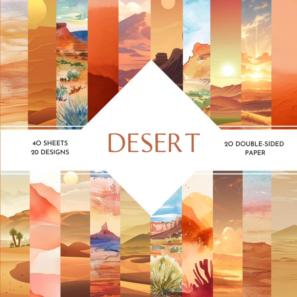 Desert Scrapbook Paper: | 40 patterned double sided sheets (20 designs ...