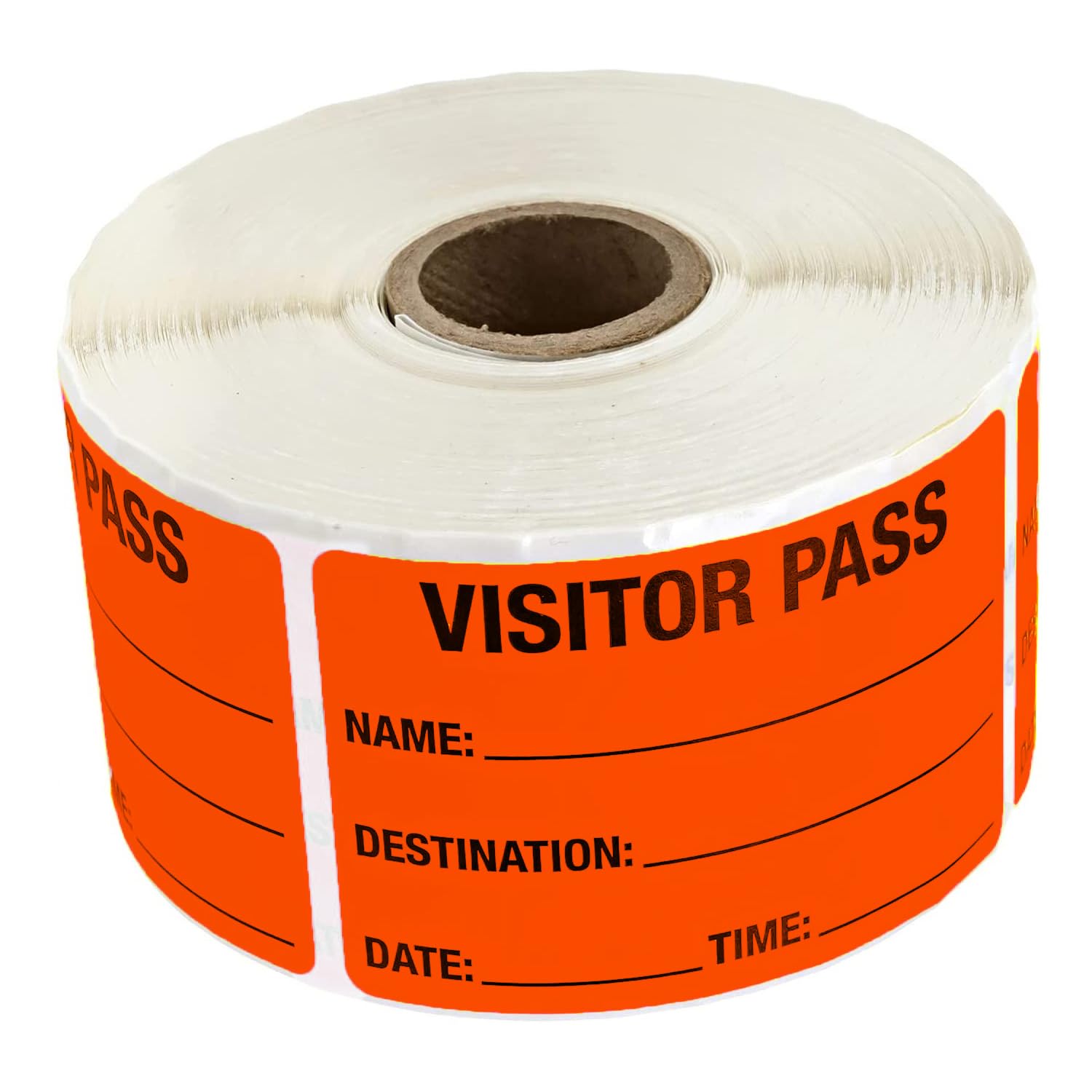 Snapklik.com : Red Visitor Pass / 500 Fluorescent Red Visitor ...