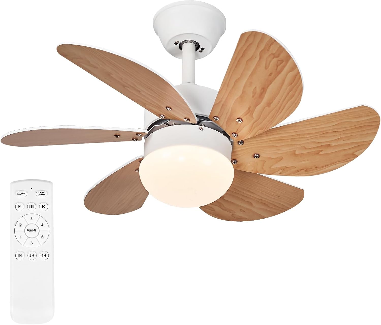 SHENGQINGTOP Ceiling Fans with Lights, 30inch Ceiling Fans with Lamps ...