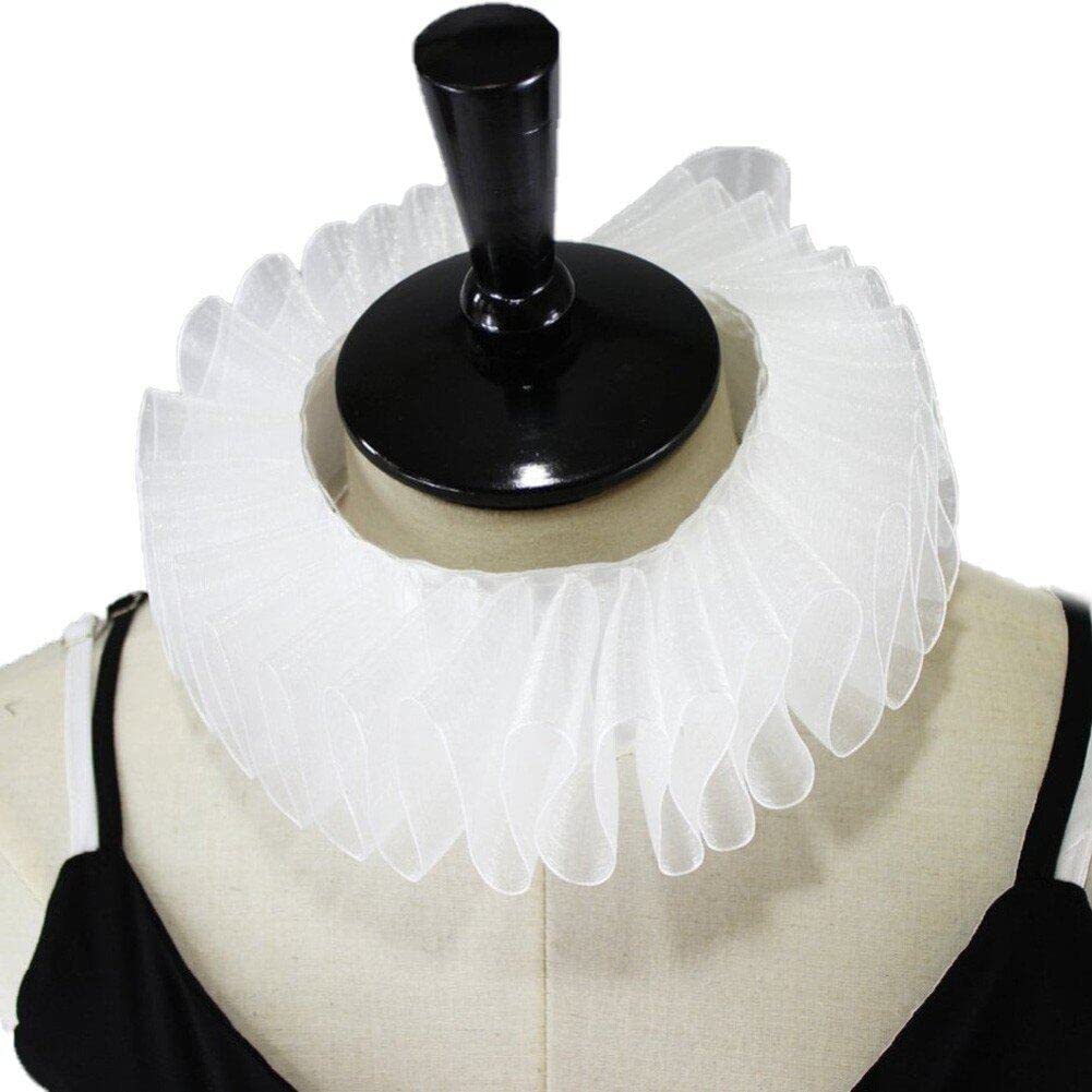Vintage Clown Neck Ruff Renaissance Elizabethan Ruffled Neck Collar ...