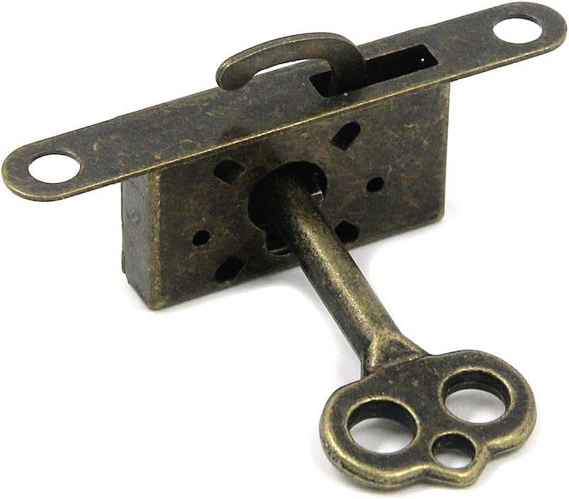 Coshar Small Bronze Antique Lock Mortise Chest Lock Decorative Lock ...