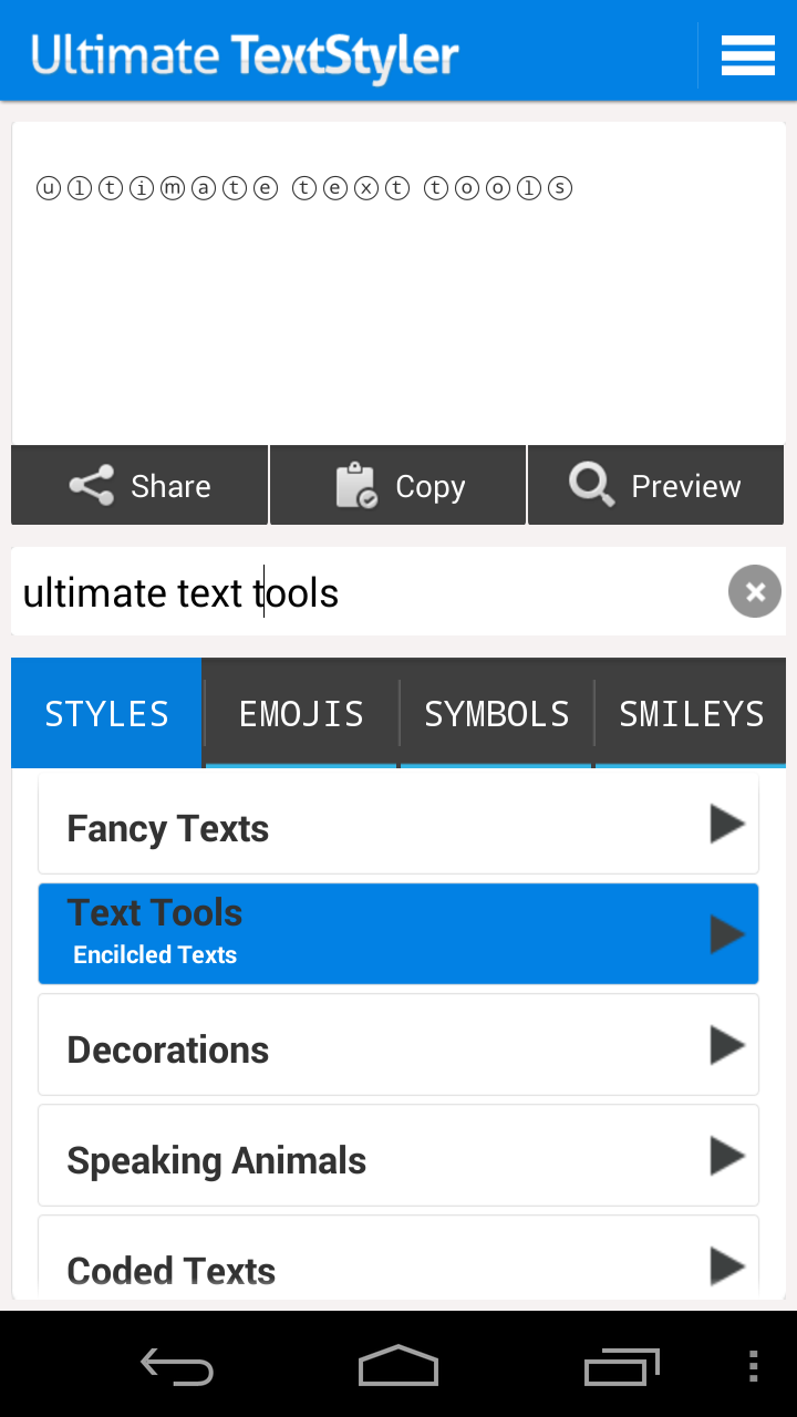 Ultimate Text Styler - Fonts, Symbols, Smileys, Love Stickers ...