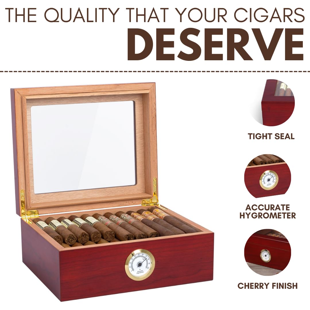 Snapklik.com : Mantello Cigars Humidors, Royal Glass-Top Cigar Humidor ...