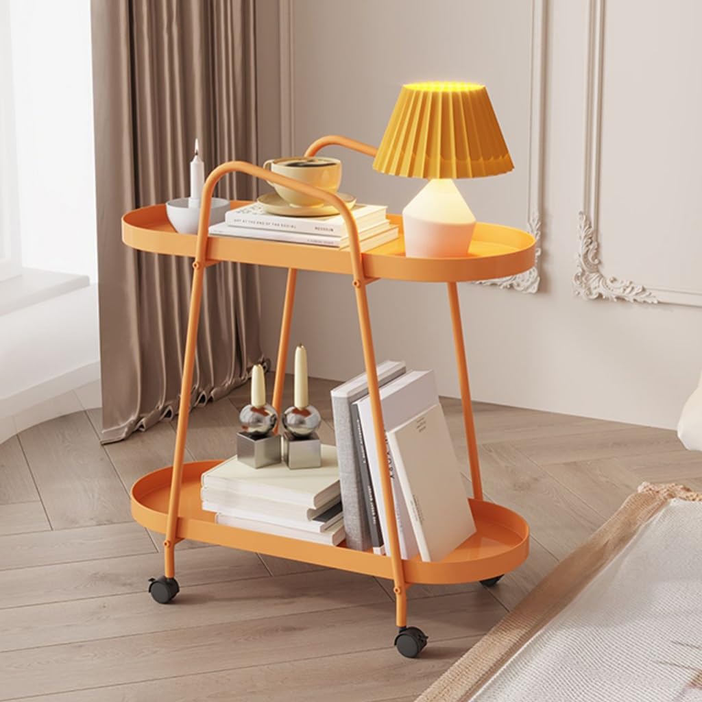 Amazon.com: REHOOF 2 Tier Movable Coffee Table, Rectangular Tray Top ...