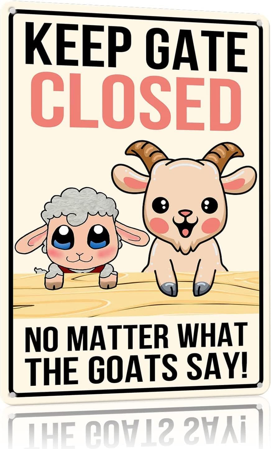 Amazon.com: Goat Sign Decor - Vintage Goat Metal Tin Signs - Goat Gifts ...