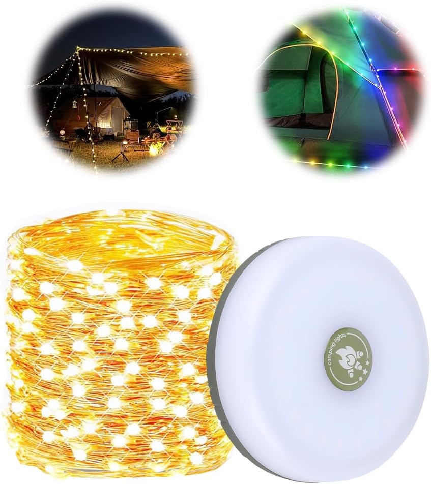 XEERUN Outdoor Waterproof Portable Stowable String Light,5 in 1 Camping ...