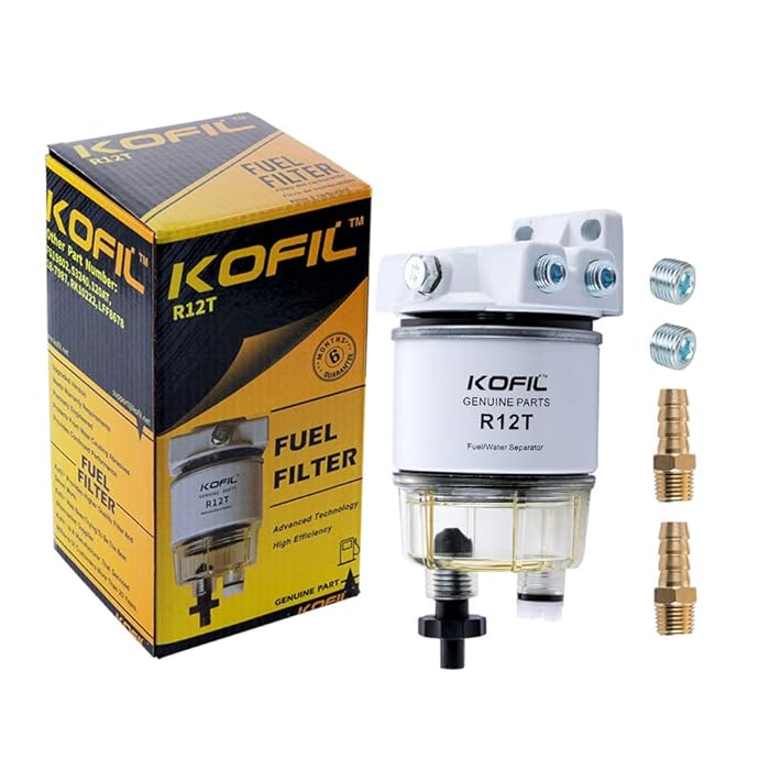 Buy R12T Fuel Filter Water Separator Complete Kit - Marine SPIN-ON R12T ...