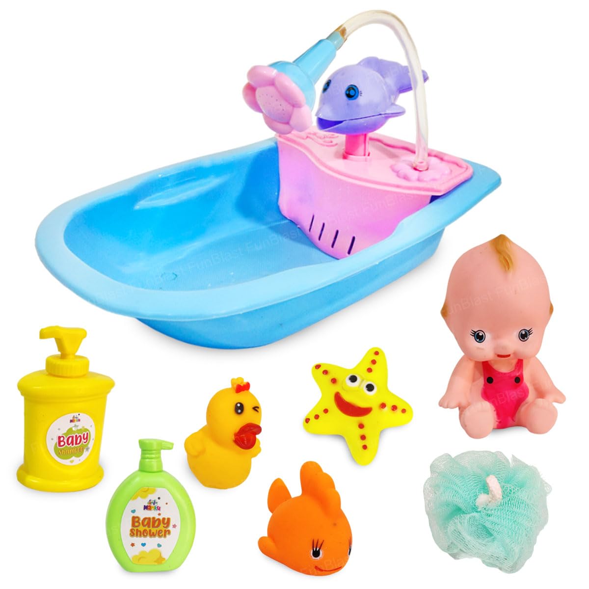 Buy FunBlast Bathtub Toys for Babies – Squeeze Toys for Kids, Baby Bath ...