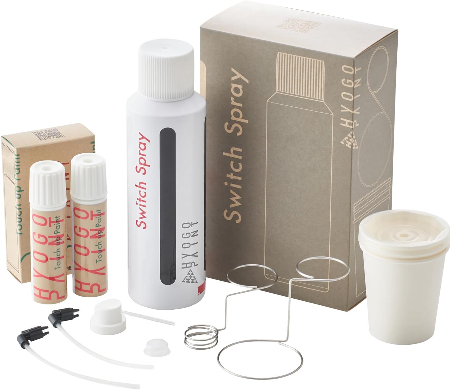 Amazon.co.jp: HYOGO PAINT 純正塗料 スイッチスプレータッチアップペンセット トヨタ互換品 ホワイトパールクリスタルシャイン カラー番号070 20ml 上塗り下塗り ...