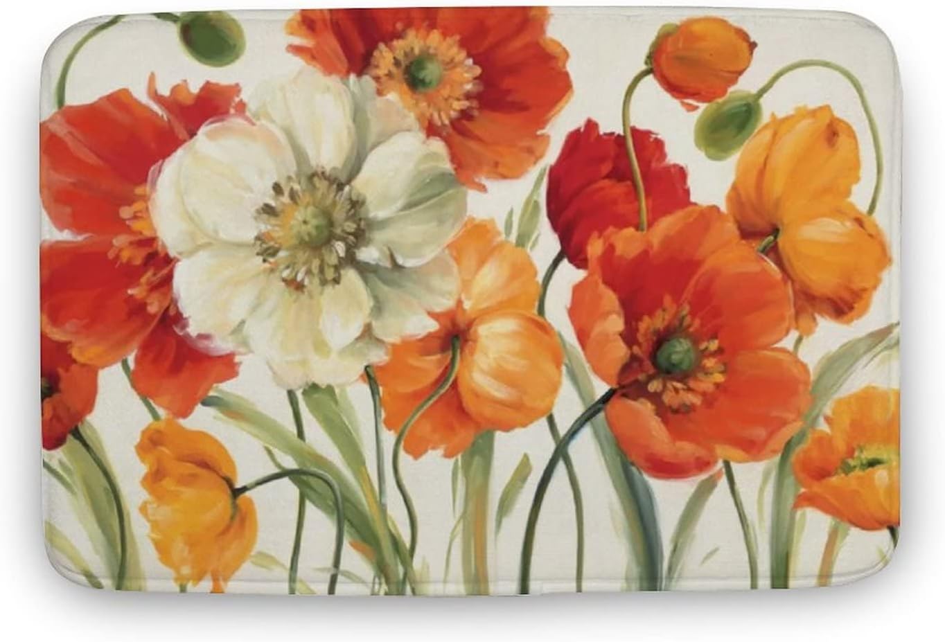 Amazon.com: Poppies Melody Welcome Doormat Outdoor Indoor Farmhouse ...
