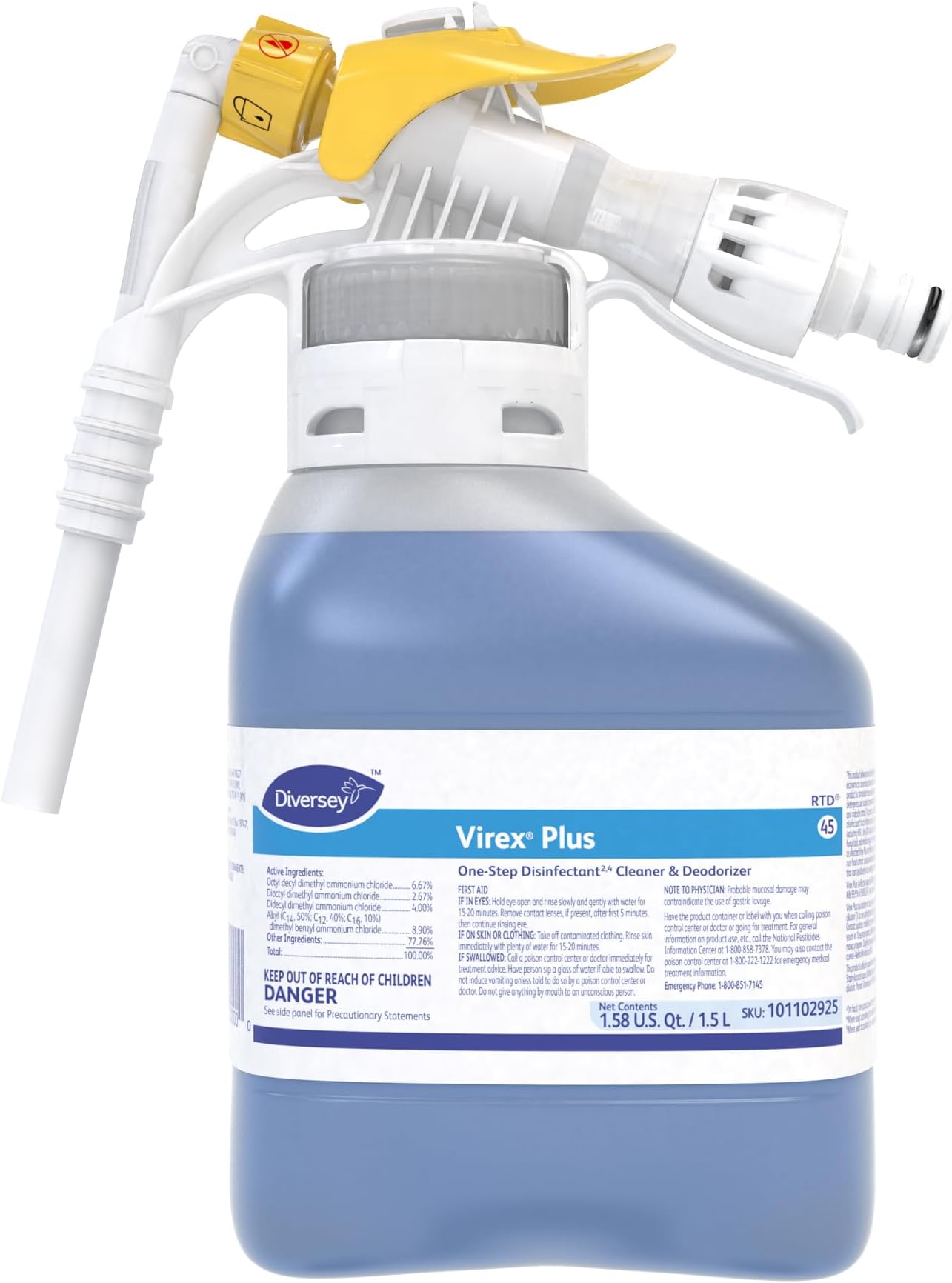 Amazon.com: VIREX Plus 101102925 One Step Disinfectant Cleaner ...