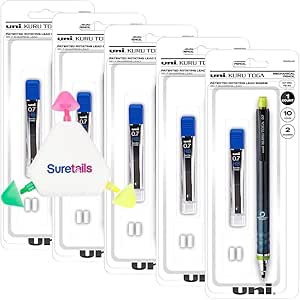 Amazon.com: Suretails Kuru Toga Mechanical Pencils With Erasers ...