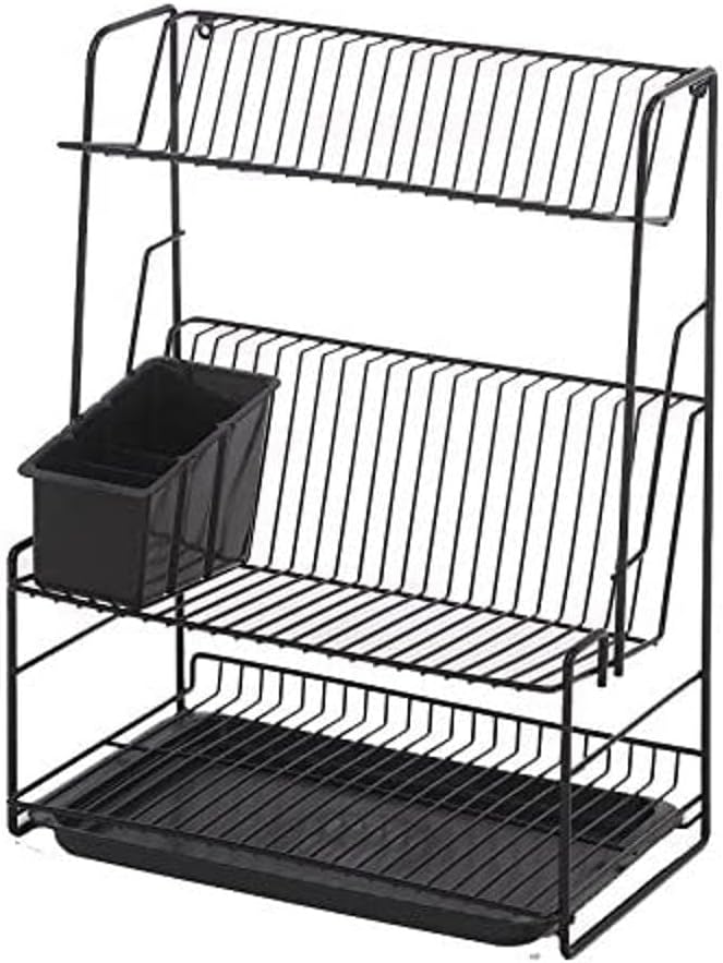 Delfinware 3003SS Stainless Steel 2 Tier Plate Rack, Silver : Amazon.co ...