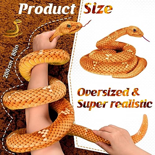 Snapklik.com : MGZTTHW Snake Plush, Stuffed Snake Animal, 80in Large ...