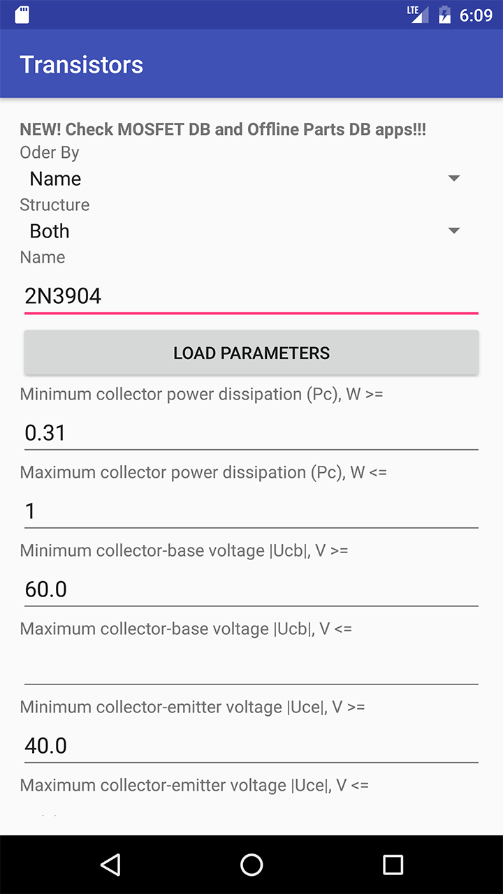 Bipolar Transistors Database:Amazon.de:Appstore for Android
